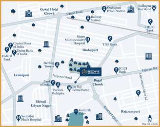 Bedekar Lifespaces Llp Bedekar Beezhive Map - Shahupuri, Kolhapur Location Map