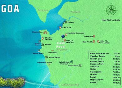 Casa Keval by Beera Homes Map - Anjuna, North Goa Location Map
