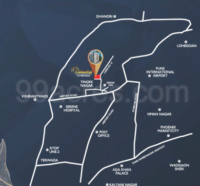 Belmont Buildcon Belmont Celestial Map - Dhanori, Pune Location Map