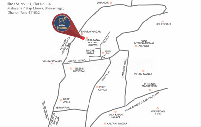 Belmont Properties Pune Belmont Nexus Map - Dhanori, Pune Location Map