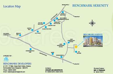 BENCH MARK DEVELOPERS Benchmark Serenity Map - Doddakannelli, Sarjapur ...