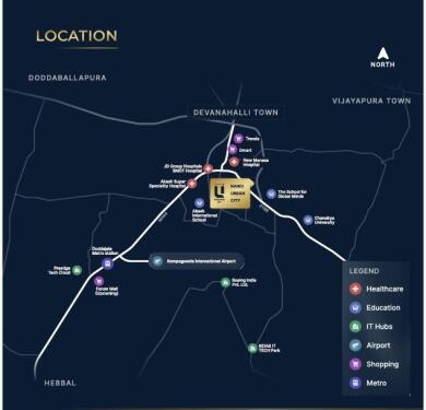 Nandi Developers Mysore Nandi Urban City Map - Devanahalli, Bangalore ...
