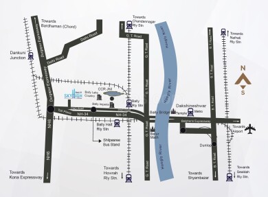 BG Group Kolkata BG Bally Sky High Map - Bally, Kolkata West Location Map