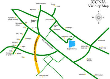 Bharat Iconia Map - Gachibowli, Hyderabad Location Map