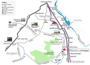 Bharti Realty Bharti The Delhi Ridges Map - Sector 43 Faridabad ...