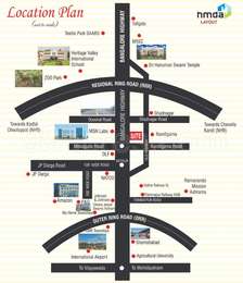 Bhashyam Developers Bhashyam Landmark County Map - Kothur, Hyderabad ...