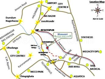 Bhawani Group Builders Bhawani Allen Enclave Map - Kestopur, Kolkata ...