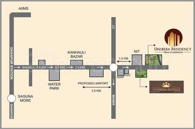 Bhoomi Infragreen Unibera Residency Map - Dumri, Patna Location Map