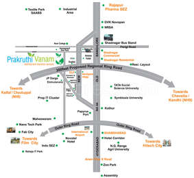 Bhoomi Space Avenues Bhoomi Prakruthi Vanam Map - Kothur, Hyderabad ...