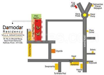 Bhujbal Brothers Builders Bhujbal Damodar Residency Map - Kothrud, Pune ...