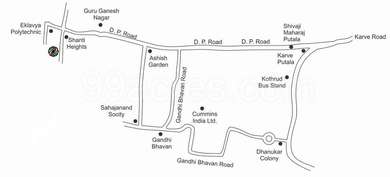 Bhujbal Brothers Builders Bhujbal Eternity Map - Kothrud, Pune Location Map