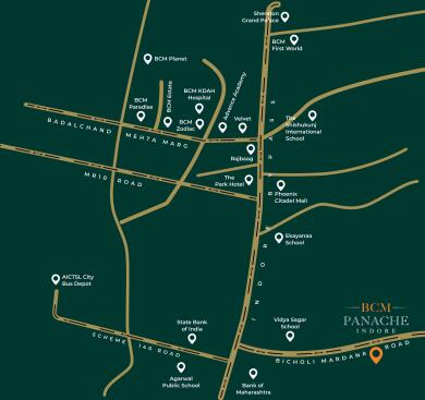 Bicholi Devcon LLP Venture of BCM Group BCM Panache Map - Bicholi ...