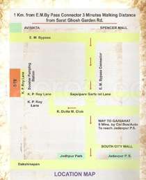 BK Projects BK Deepta Baani Residency Map - Dhakuria, Southern Avenue ...