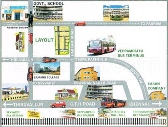 BL Builders BL Sree Gokul Garden Map - Veppampattu, Thiruvallur ...