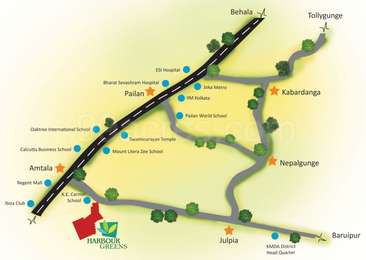 Akilene Merchandise Harbour Greens Map - Amtala, Kolkata South Location Map