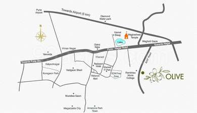 Blue Skky Builders Blue Skky Olive Map - Wagholi, Pune Location Map