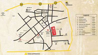 Spectrum Metro Map - Sector 75 Noida Location Map