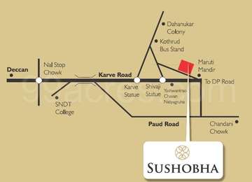 Blue Venture Blue Sushobha Map - Kothrud, Pune Location Map