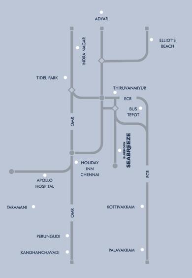 Bluemoon Properties Bluemoon SeaBreeze Map - Thiruvanmiyur, Chennai ...