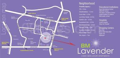 BM Developers BM Lavender Map - Whitefield, Bangalore Location Map