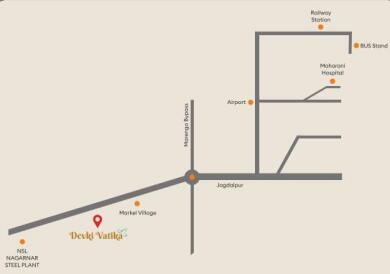 BMS Group BMS Devki Vatika Map - Markel, Jagdalpur Location Map