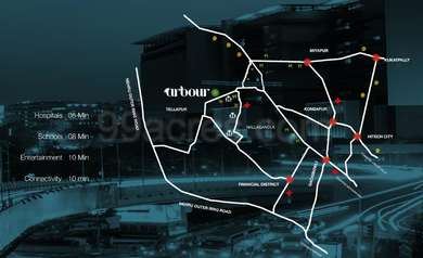 Bonsai Housing Bonsai Arbour Map - Tellapur, Hyderabad Location Map