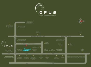 Bora Housing and Properties Bora Opus Map - Siruseri, Chennai Location Map