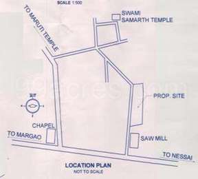 Borkars Inner Circle Map - Davorlim, South Goa Location Map