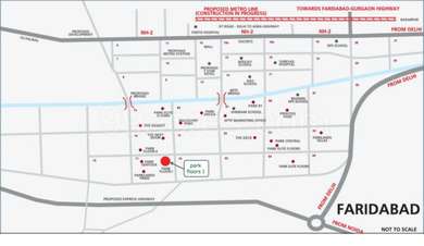 BPTP Builders BPTP Park Floors 1 Map - Sector 77 Faridabad Location Map