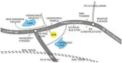 BR Constructions B R Hemadurga Towers Map - Hafeezpet, Hyderabad ...