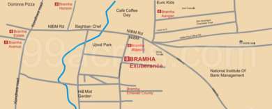 Bramhacorp Builders Bramha Exuberance Map - NIBM, Pune Location Map