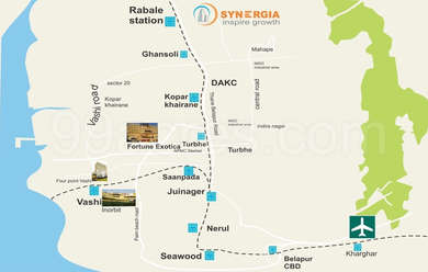 Bredco Synergia Map - Sector 8 Rabale, Navi Mumbai Location Map