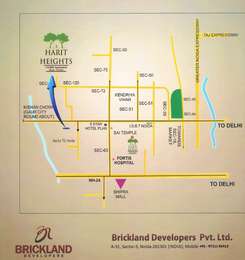 Brickland Developers Brickland Harit Heights Map - Sector 70, Noida ...