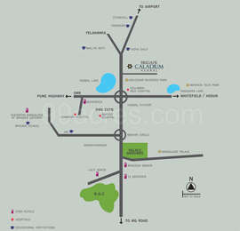 Brigade Group Brigade Caladium Map - Hebbal, Bangalore North Location Map