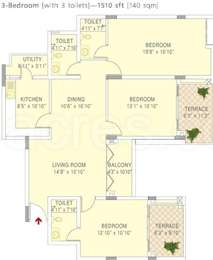 3 BHK Apartment / Flat for sale in Brigade Courtyard Jalahalli BEL Road ...