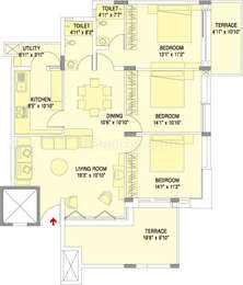 3 BHK / Bedroom Apartment / Flat for rent in Brigade Courtyard ...