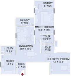 2 BHK Apartment / Flat for sale in Brigade Paramount CV Raman Nagar ...