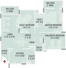 2 BHK Apartment / Flat for sale in Brigade Paramount CV Raman Nagar ...