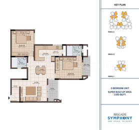 2 BHK / Bedroom Apartment / Flat for rent in Brigade Symphony KRS Road ...