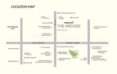 Brigade Group The Arcade at Brigade Meadows Map - Kanakapura Road ...