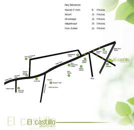 Bright Era Builders Bright El Castillo Map - Wagholi, Pune Location Map