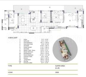 4 BHK Apartment / Flat for sale in Brisk Lumbini Terrace Homes Sector-109 Gurgaon - 2836 Sq. Ft ...