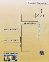 BSR Builders BSR Shelters Map - Madipakkam, Chennai Location Map