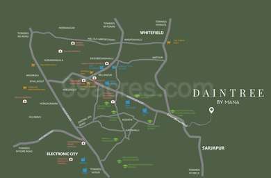 Mana Projects Builders Daintree by Mana Map - Sarjapur Road, Bangalore ...