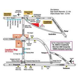 True Value Homes TVH Svaya Map - Pennalur, Chennai West Location Map
