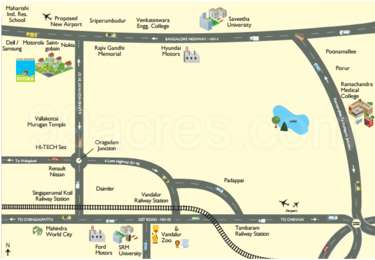 Casagrand Futura Map - Vrp Chatram, Chennai Location Map