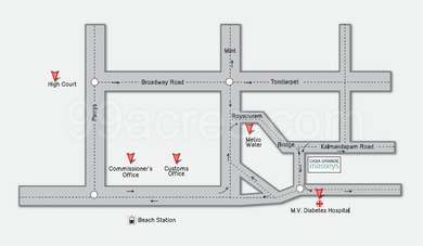 Casagrand Masseys Map - Royapuram, Chennai Location Map