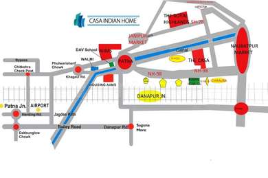 Casa Indian Homes Casa The Royal Highlands Map - Phulwari Sharif, Patna ...