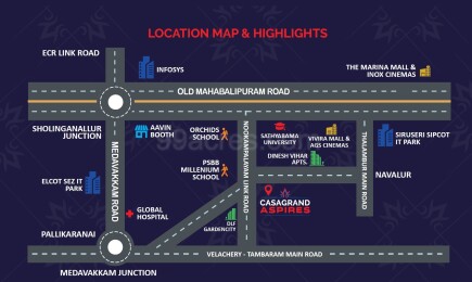 Casagrand Builder Private Limited Casagrand Aspires Map - Navalur ...