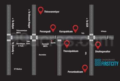 Casagrand First City Map - Sholinganallur, Chennai Location Map